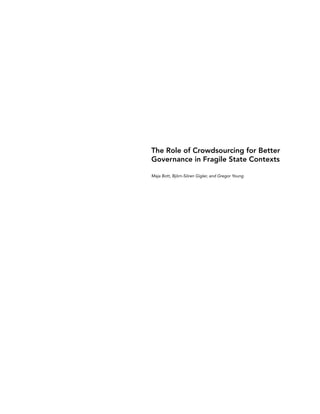 Crowdsourcing for Better Governance in Fragile States | PDF