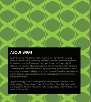 Crowd sourcing & gamification with spigit | PDF
