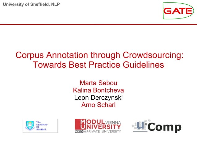 Corpus Annotation through Crowdsourcing: Towards Best Practice Guidelines | PDF