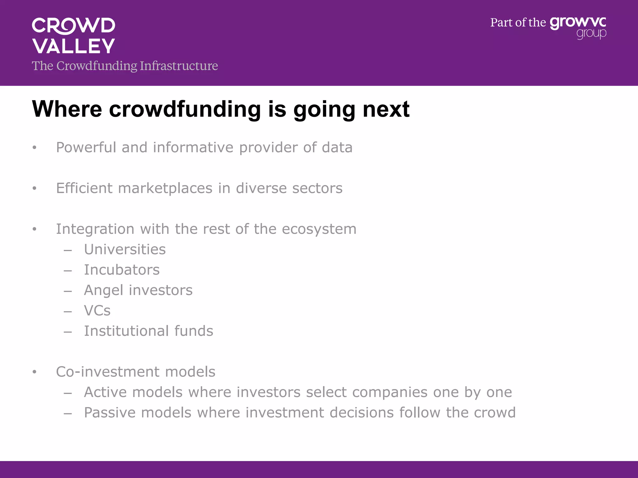 Crowdfunding in connected ecosystems | PPTX | Venture Capital | Business Banking & Finance