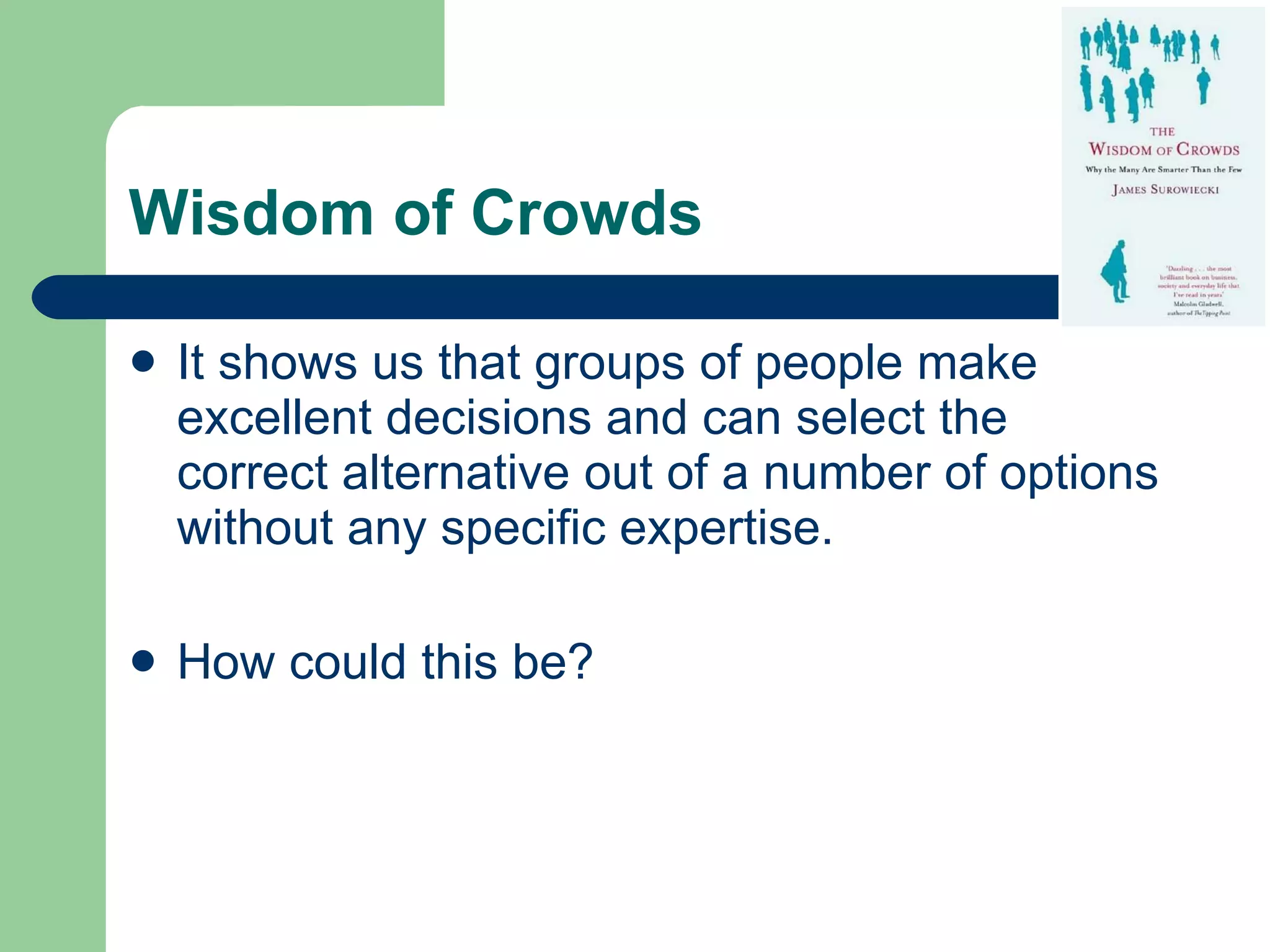 The Wisdom of Crowds | PPT | Poker and Professional Gambling | Sports