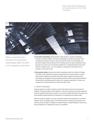 Crowe AML Model Risk Management Whitepaper | PDF