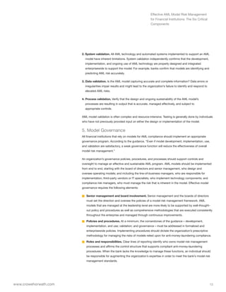 Crowe AML Model Risk Management Whitepaper | PDF