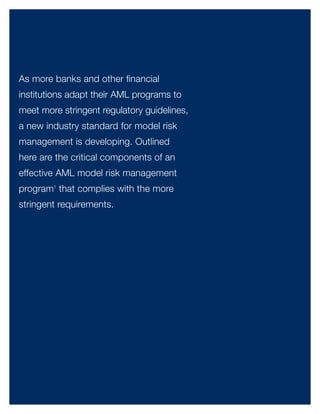 Crowe AML Model Risk Management Whitepaper | PDF