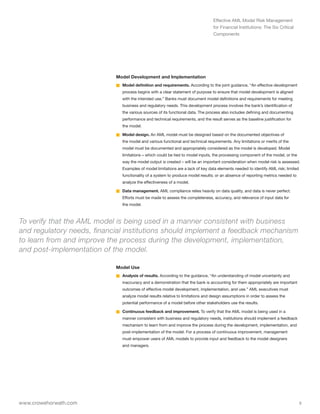 Crowe AML Model Risk Management Whitepaper | PDF