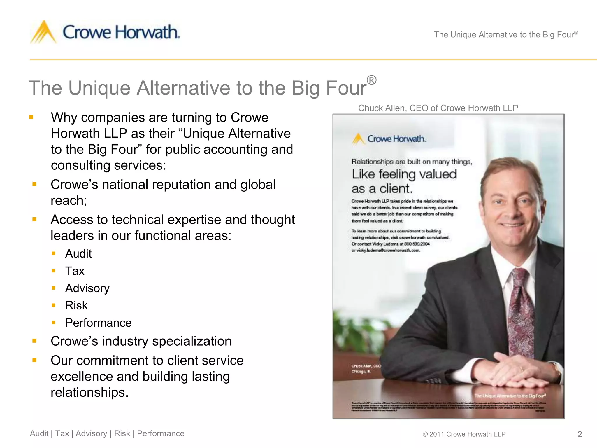 Crowe Horwath Overview 0811 | PPTX