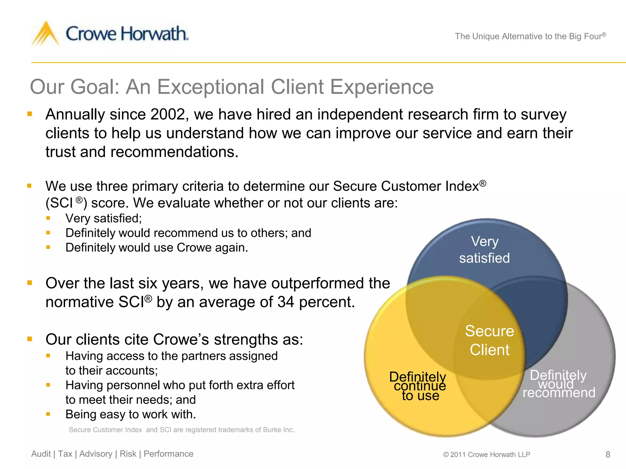 Crowe Horwath Overview 0811 | PPTX