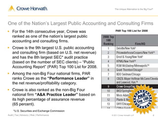 Crowe Horwath Overview 0811 | PPTX | Business Accounting & Finance ...