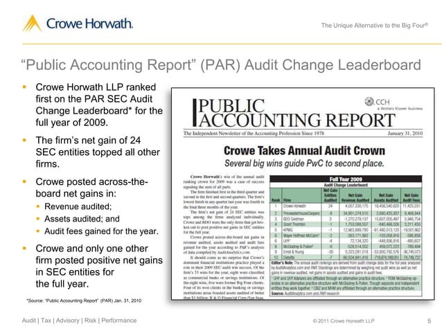 Crowe Horwath Overview 0811 | PPTX