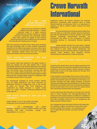 Crowe Horwath Jamaica :Firm Profile | PDF