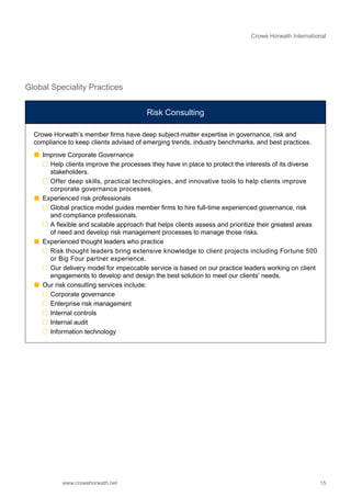 Crowe horwath we are here to help you get to there | PDF