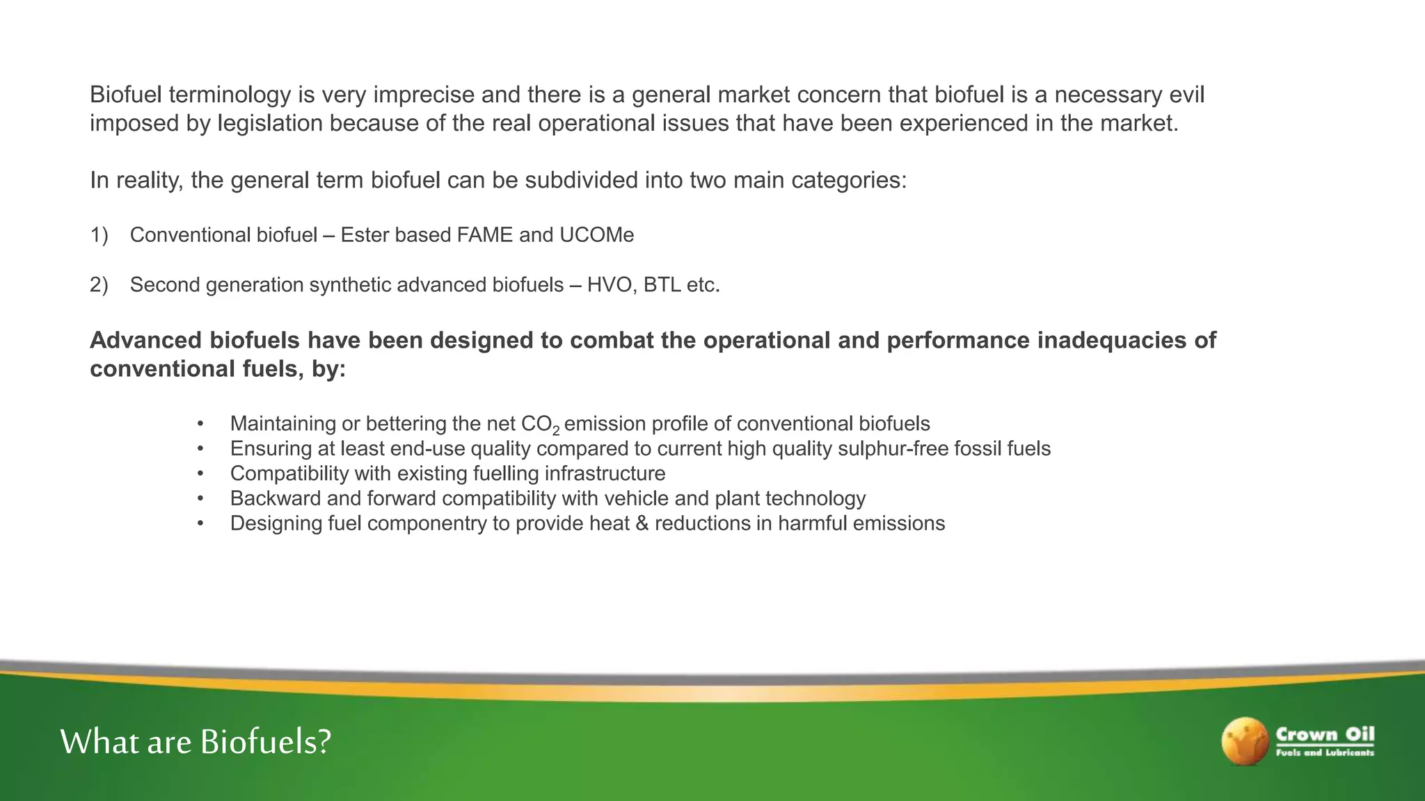 Crown HVO - fueling a greener environment | PPTX