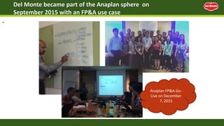 Hub16: Del Monte aligns Supply Chain with Finance | PPTX