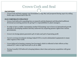 Crown And Cork MergerCrown Cork & Seal/CarnaudMetalbox Merger | PDF