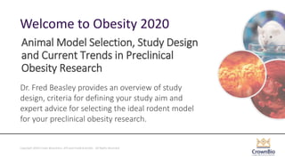 Animal Model Selection, Study Design and Current Trends in Preclinical ...