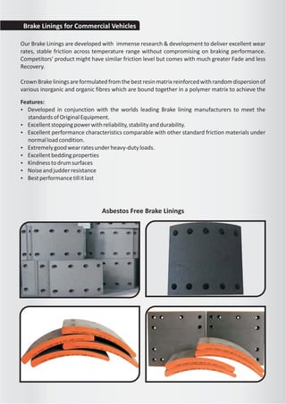 Crown Brakes, New Delhi, Commercial Vehicle | PDF