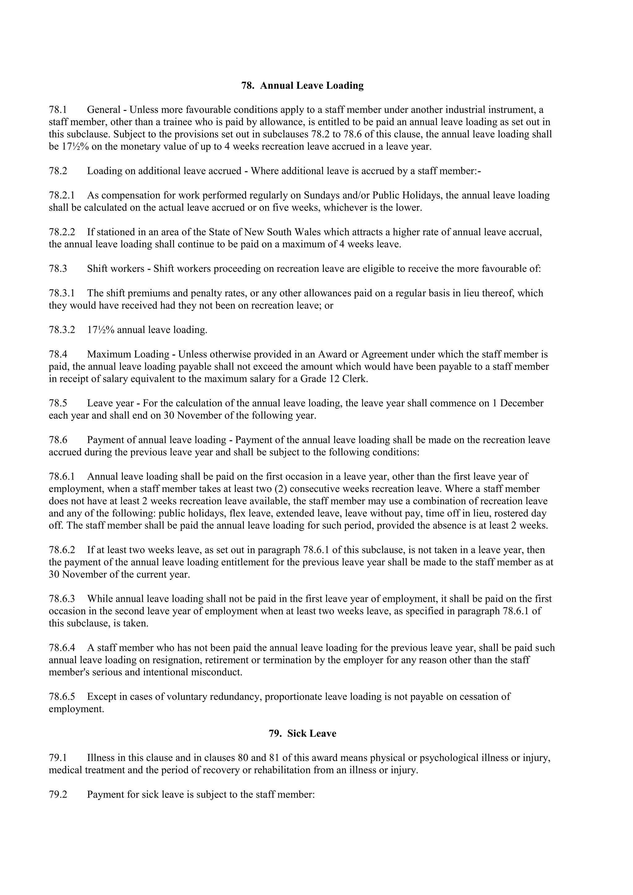 Crown employees conditions of employment award 2009 | PDF