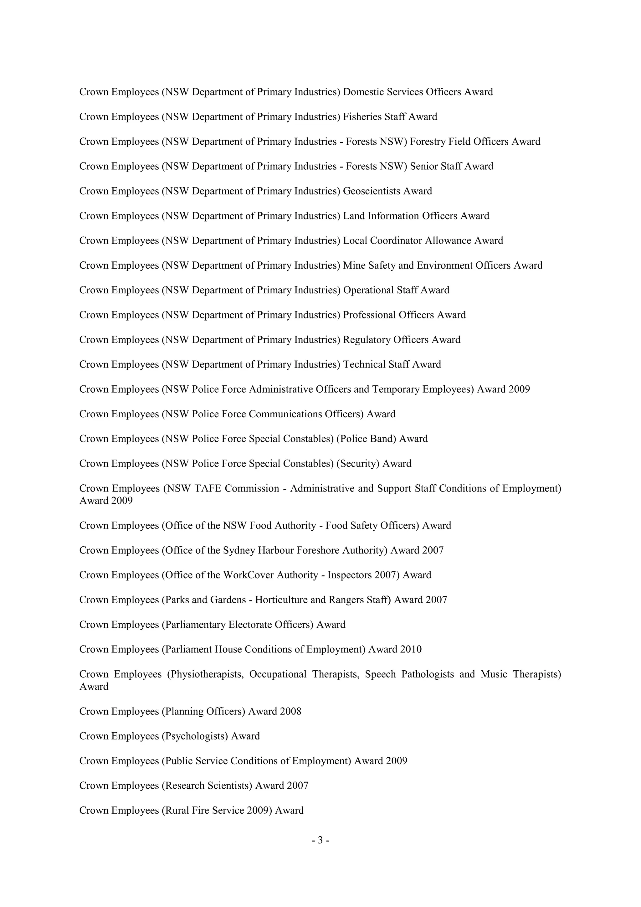 Crown Employees Salaries Award | PDF