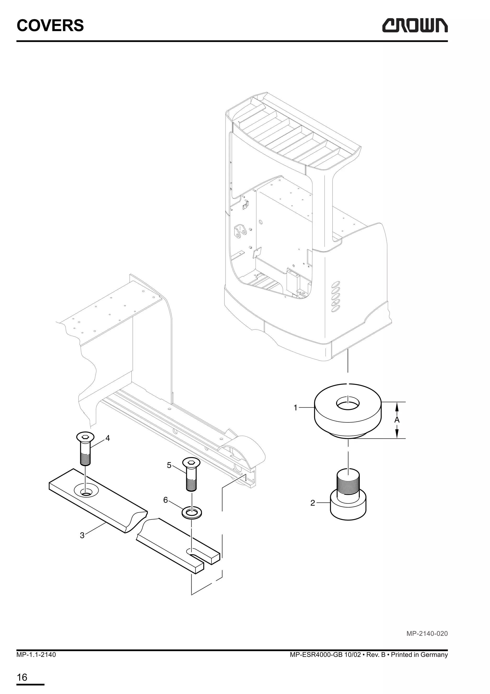 Crown esr4000 series forklift parts catalogue manual | PDF