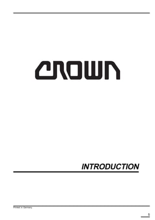 Crown esr4000 series forklift parts catalogue manual | PDF