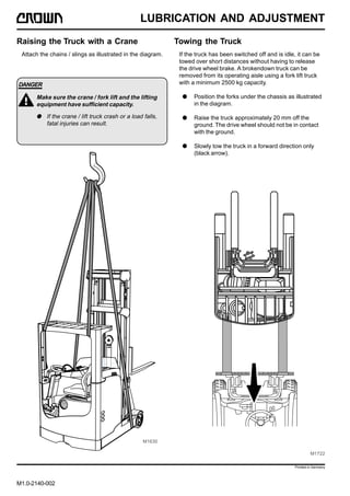 Crown esr4000 series forklift service repair manual | PDF