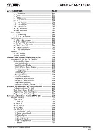 Crown esr4500 series forklift service repair manual | PDF