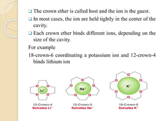 Crown ethers and inclusion compounds | PPTX