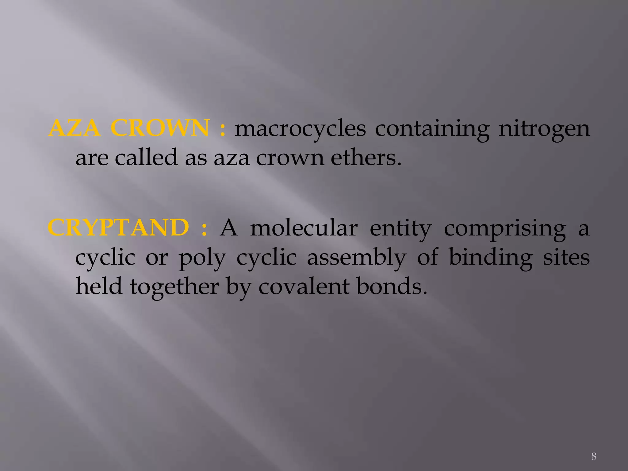 Crown ethers.pptx | Chemistry | Science