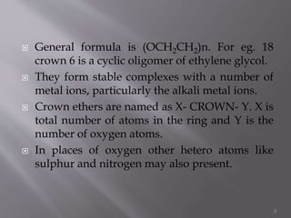 Crown ethers.pptx | Chemistry | Science