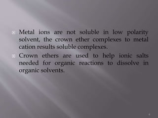 Crown ethers.pptx | Chemistry | Science