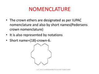 Crown ethers ppt | PPTX