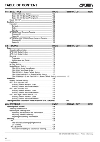 Crown gpc2020 lift truck service repair manual | PDF