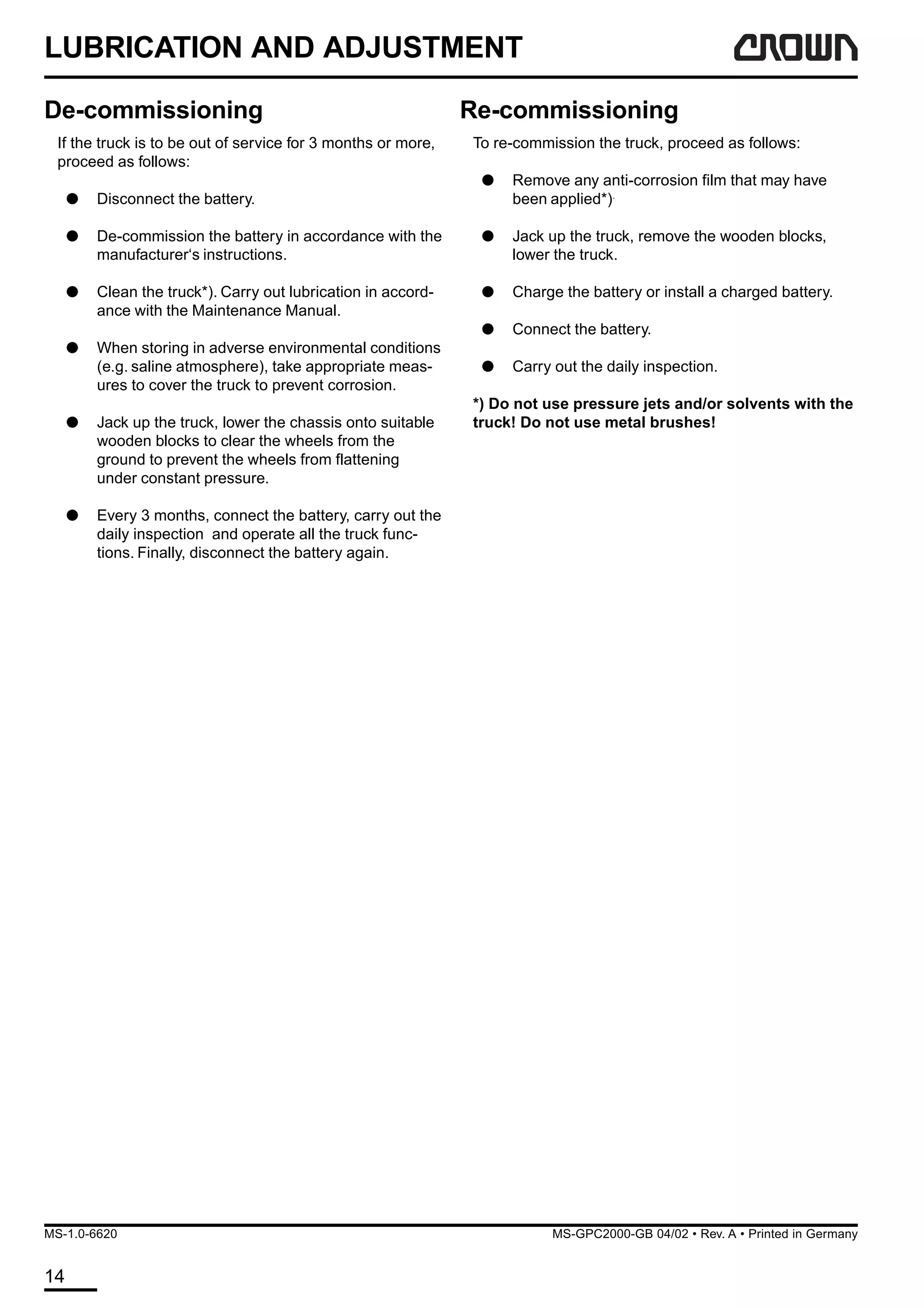 Crown gpc2040 lift truck service repair manual | PDF