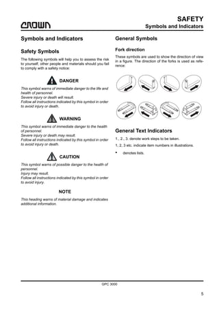 Crown gpc3020 lift truck service repair manual | PDF