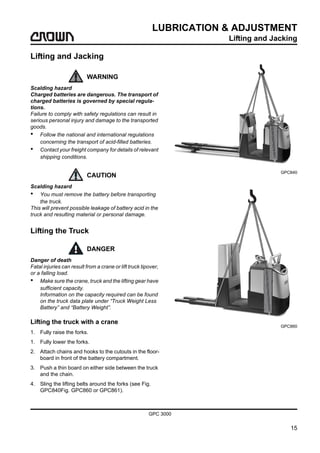 Crown gpc3020 lift truck service repair manual | PDF