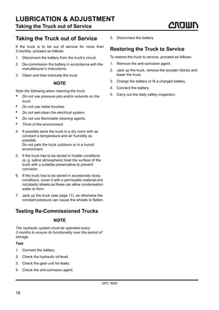 Crown gpc3060 lift truck service repair manual | PDF