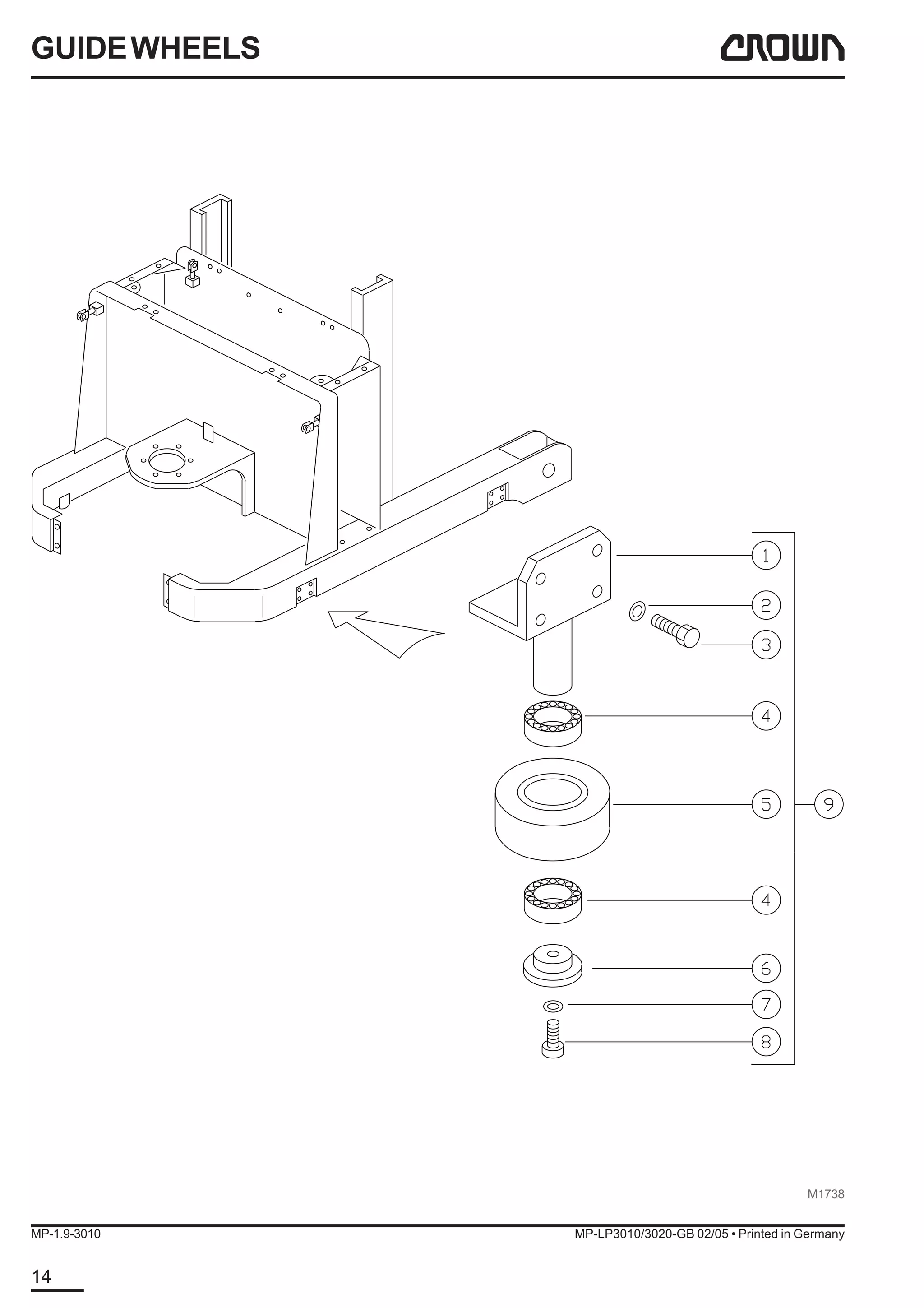 Crown lp3020 lift truck parts catalogue manual | PDF