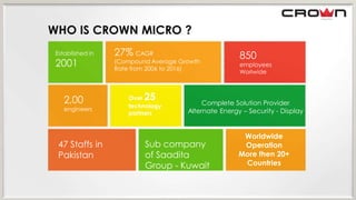 Crown micro corporate profile energy & solar products ( l ) | PPT