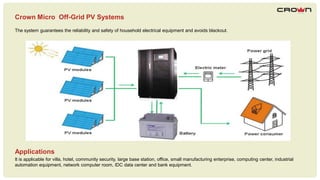 Crown micro corporate profile energy & solar products ( l ) | PPT