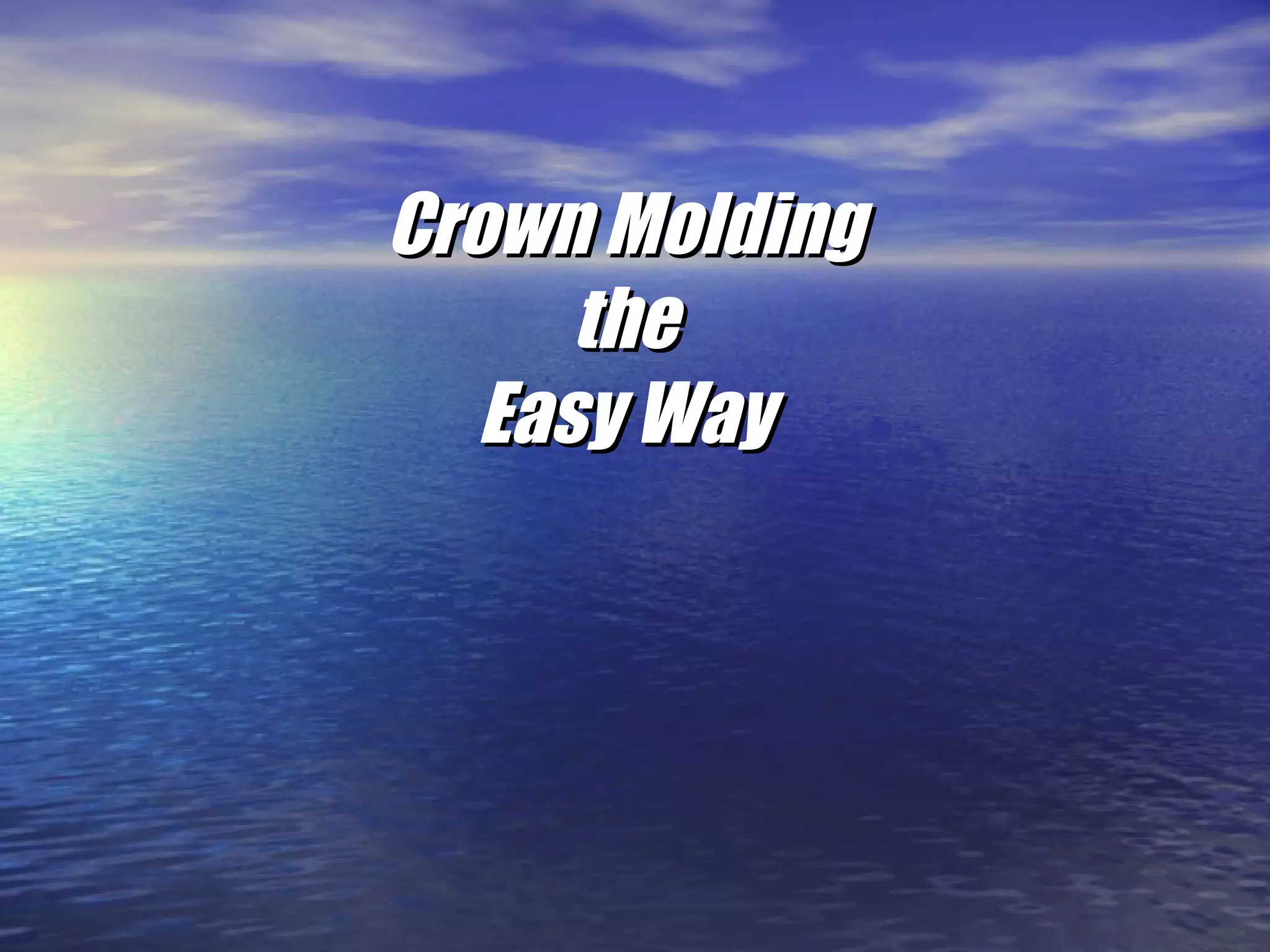 Crown Molding Slides | PPT