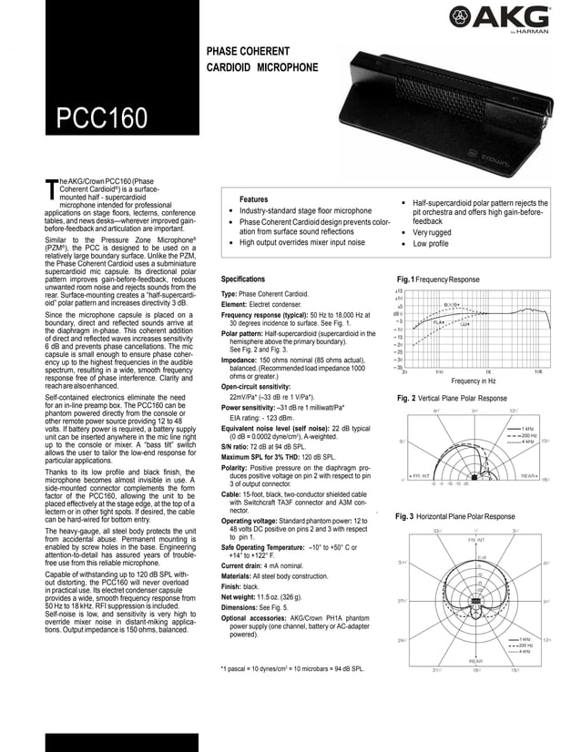 Crown pcc160 manual | PDF