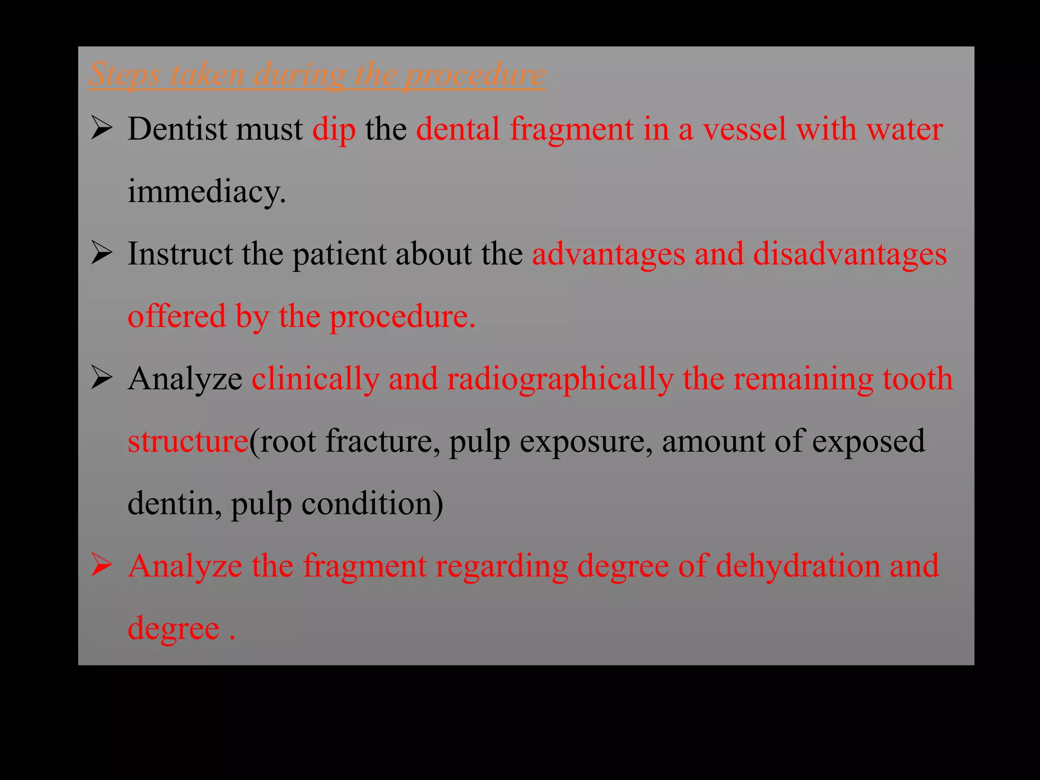 Crown reattachment | PPTX
