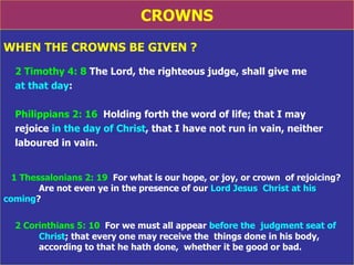 Jesus Gives A Crown Of Righteousness