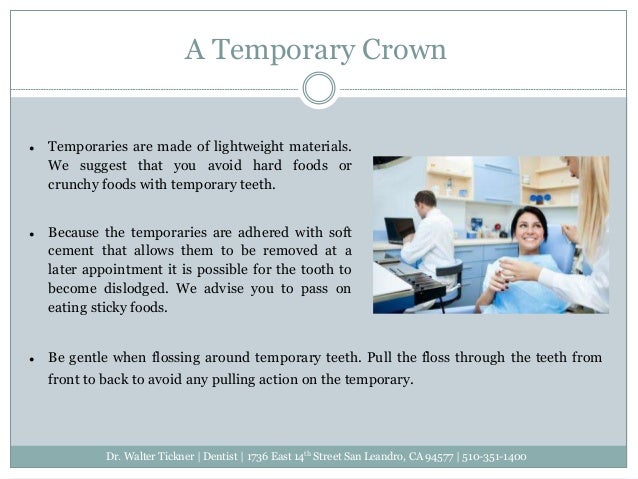 Crowns and Bridges Post Operative Instructions