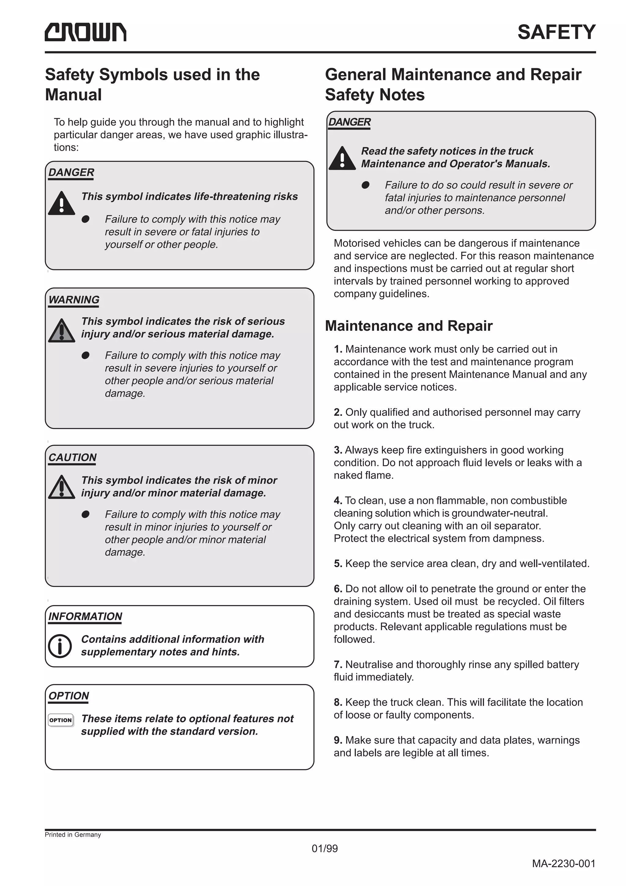 Crown sc3013 forklift parts catalogue manual | PDF