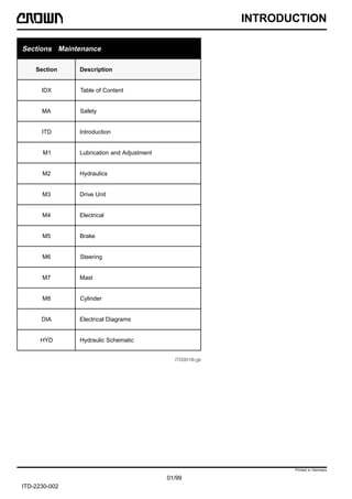 Crown sc3016 forklift service repair manual | PDF