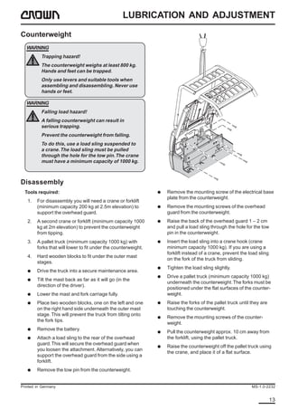 Crown sc3200 series forklift service repair manual | PDF