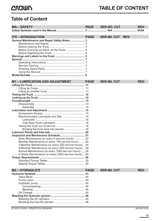 Crown sc3200 series forklift service repair manual | PDF