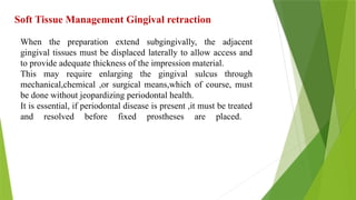 crown seminar. Soft tissue management pptx | PPTX