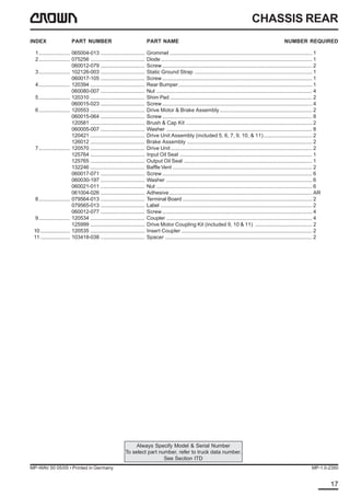 Crown wav50 work assit vehicle parts catalogue manual | PDF